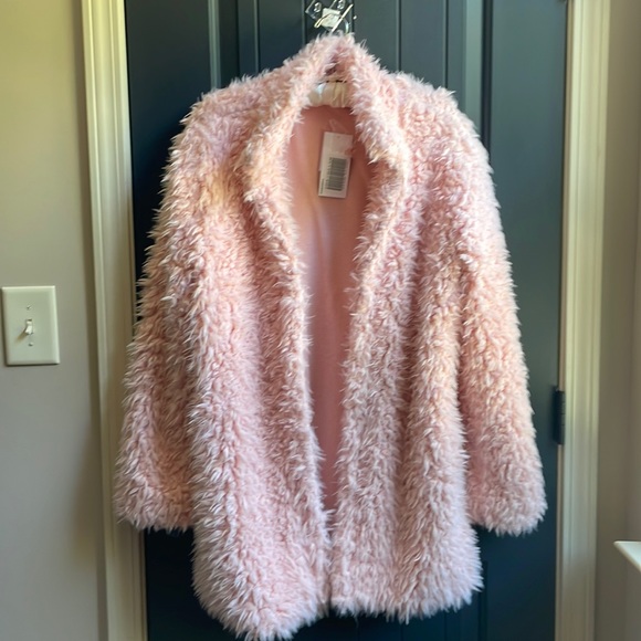 JustFab | Jackets & Coats | Justfab Fuzzy Pink Womens Jacketcoat Size ...